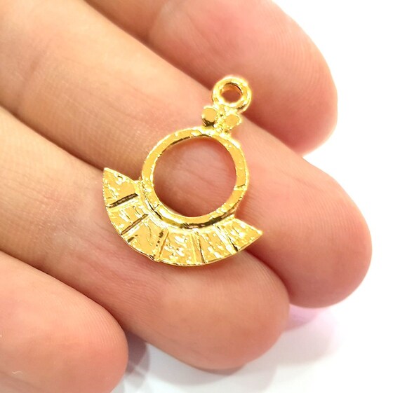 4 Gold Charm Gold Plated Charm Gold Plated Metal 25x20mm - Etsy