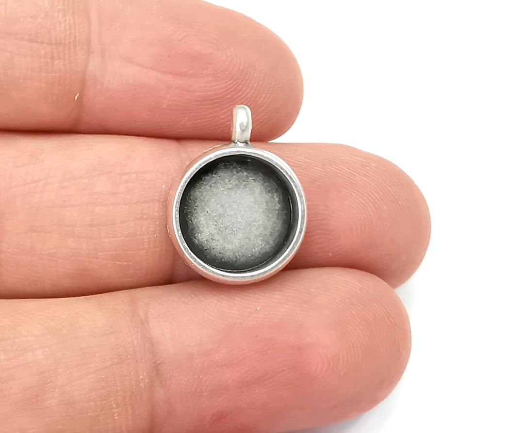 Round Pendant Blanks, Resin Bezel Bases, Mosaic Mountings, Dry Flower ...