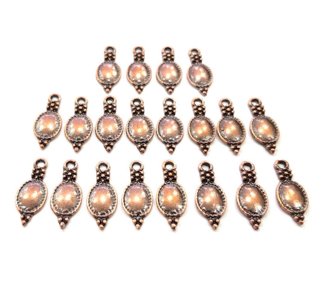 20 Copper Charm Antique Copper Charm Antique Copper Plated Metal ...