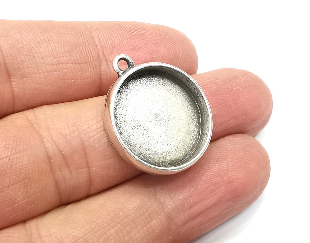 Round Pendant Blanks, Resin Bezel Bases, Mosaic Mountings, Dry Flower ...