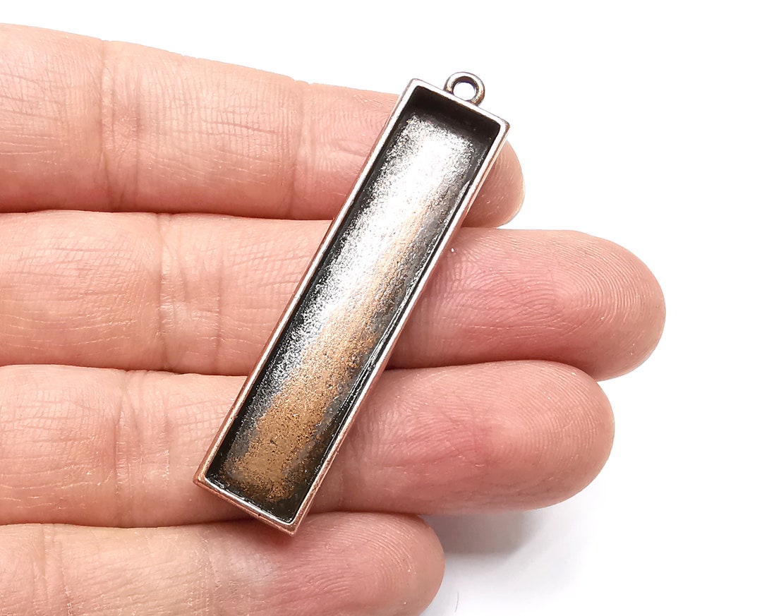Rectangle Pendant Blanks, Resin Bezel Bases, Mosaic Mountings, Dry ...