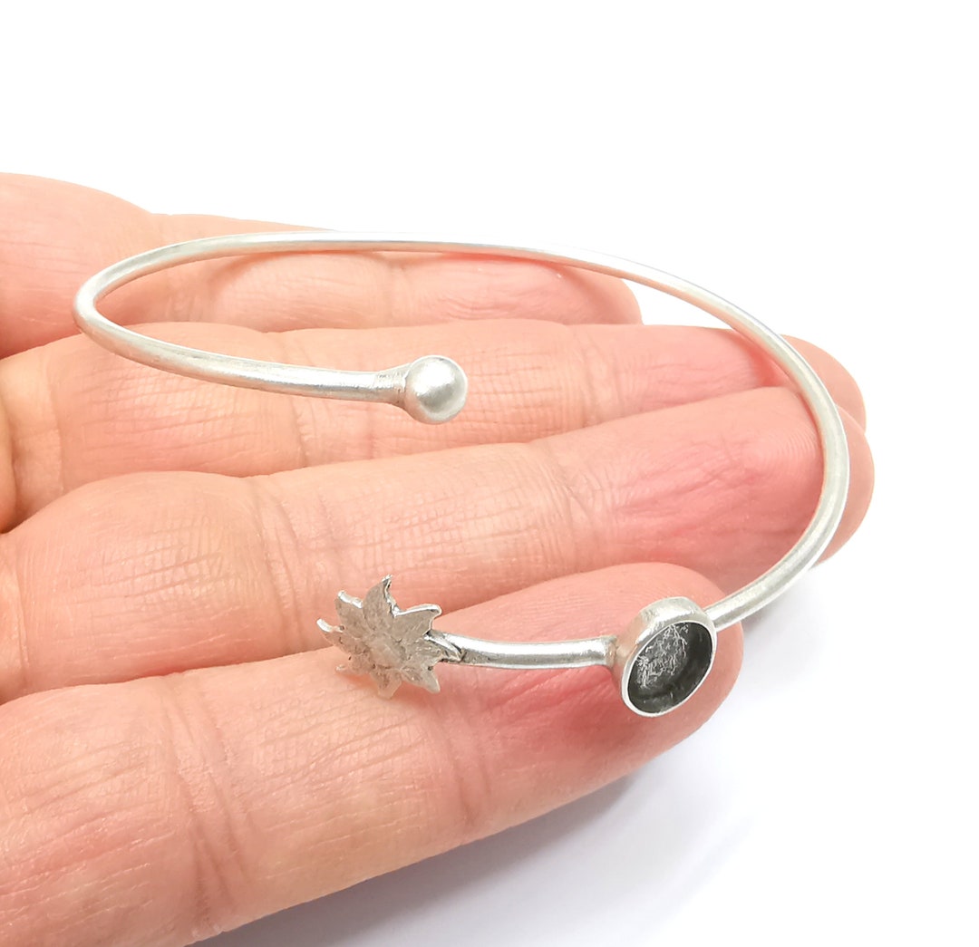 Sun Bracelet Bezel Blank Resin Bezel Cabochon Cuff Base Settings ...