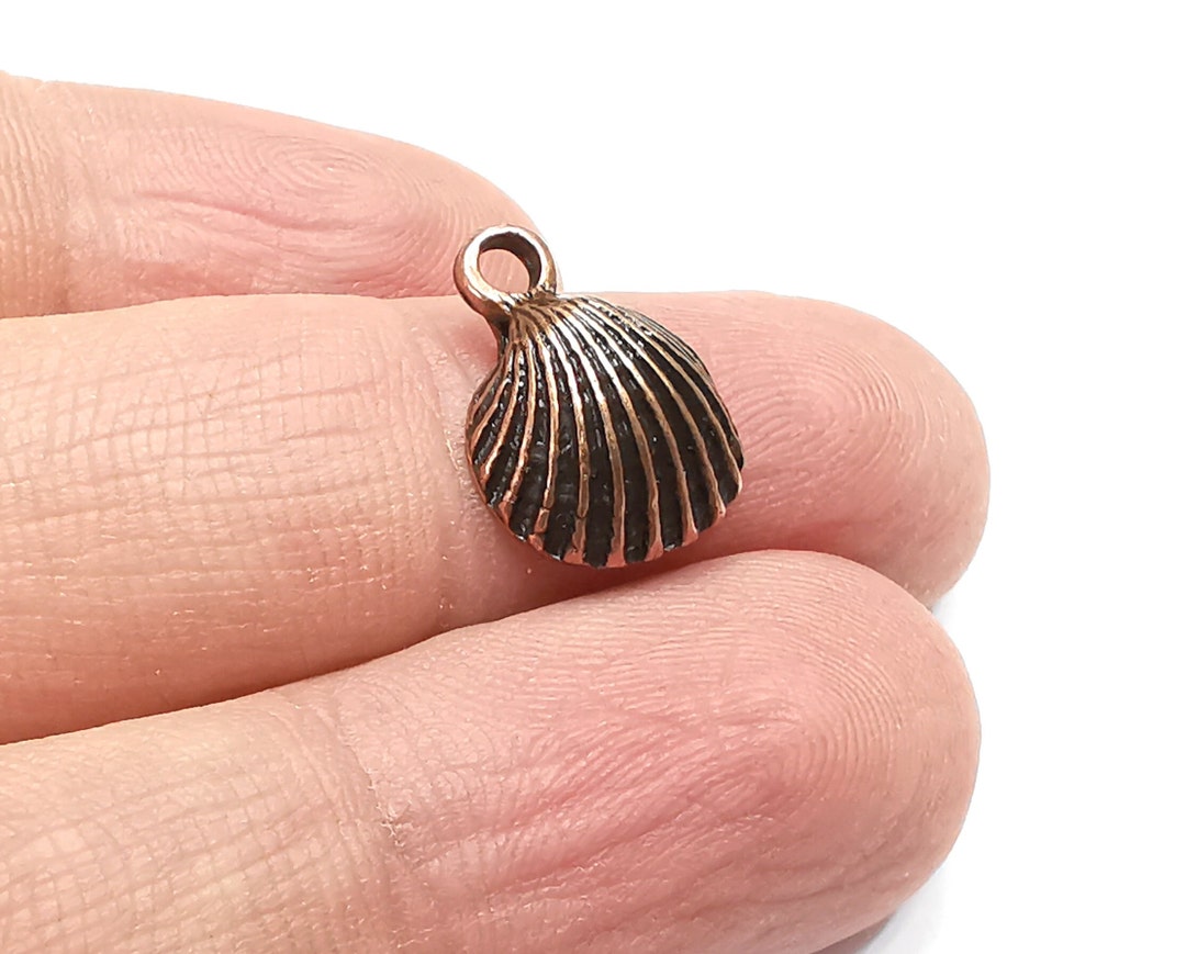 Oyster Charms Shell Charm Mussel Charms Sea Ocean Antique Copper Charm ...