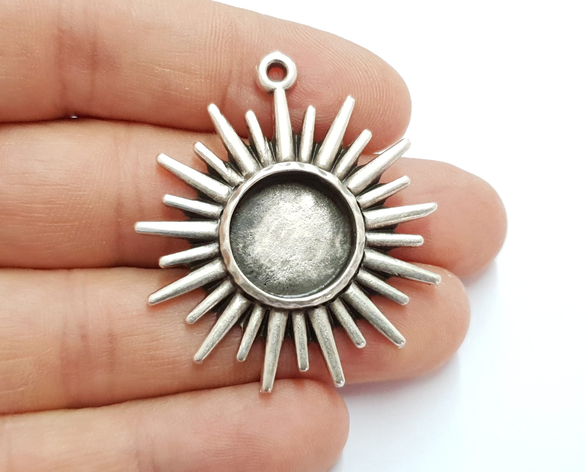 Sun Charms Blank Bezel Resin Bezel Mosaic Mountings Antique - Etsy