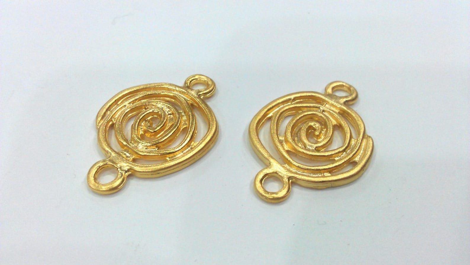2 Pcs Gold Connector Pendant Gold Plated Metal G9570 - Etsy