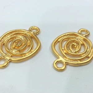 2 Pcs Gold Connector Pendant , Gold Plated Metal G9570 - Etsy