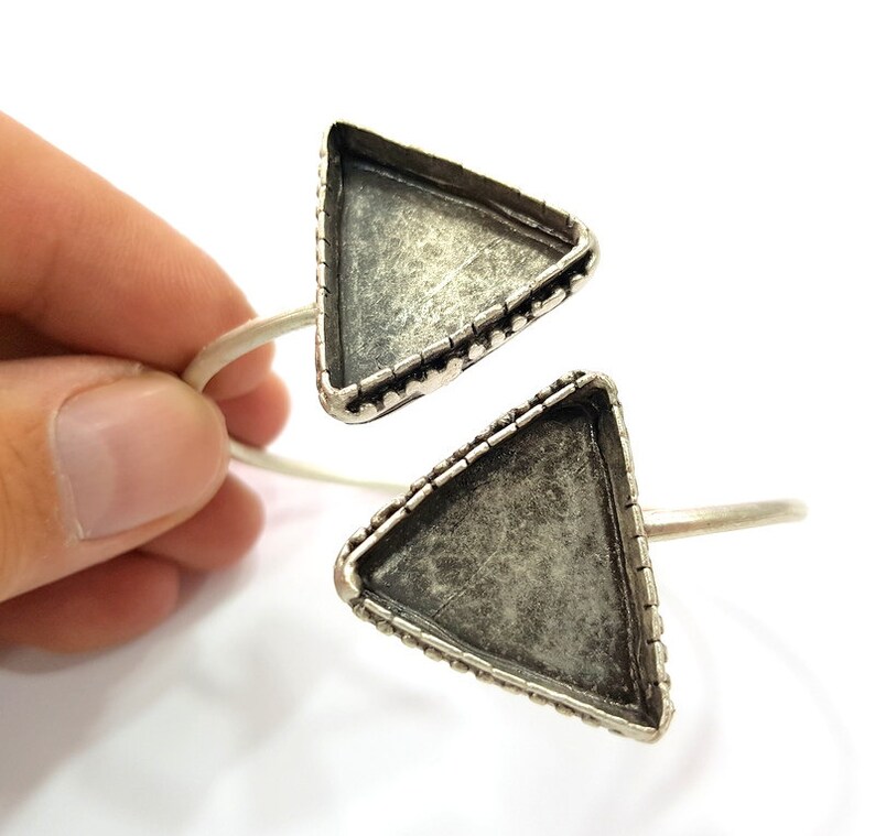 Bracelet Blank Cuff Cuffs Findings 25x25mm triangle Blank | Etsy