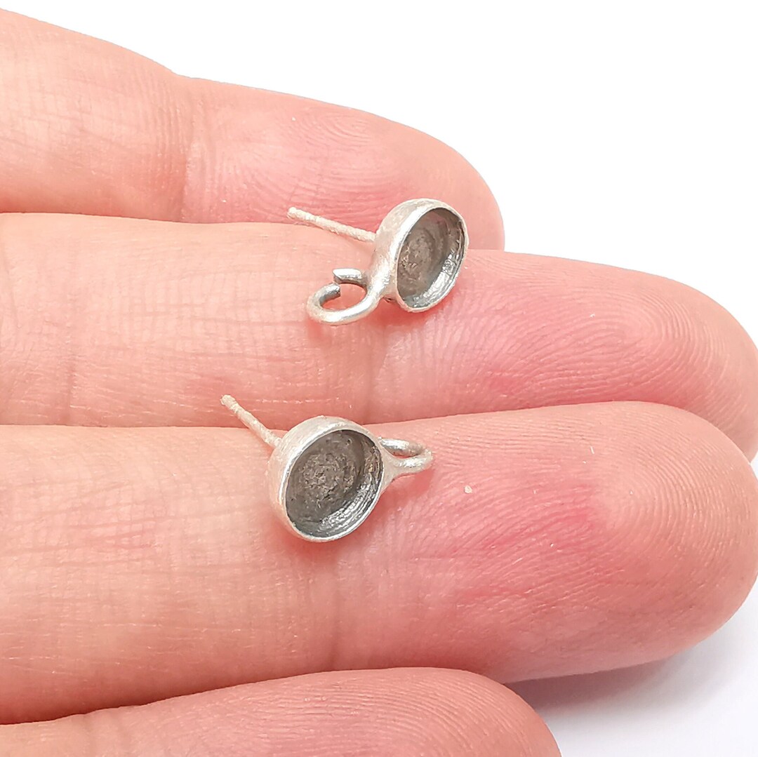 Earring Stud Base Blank With Loop, Earring Post, Ear Setting Resin ...