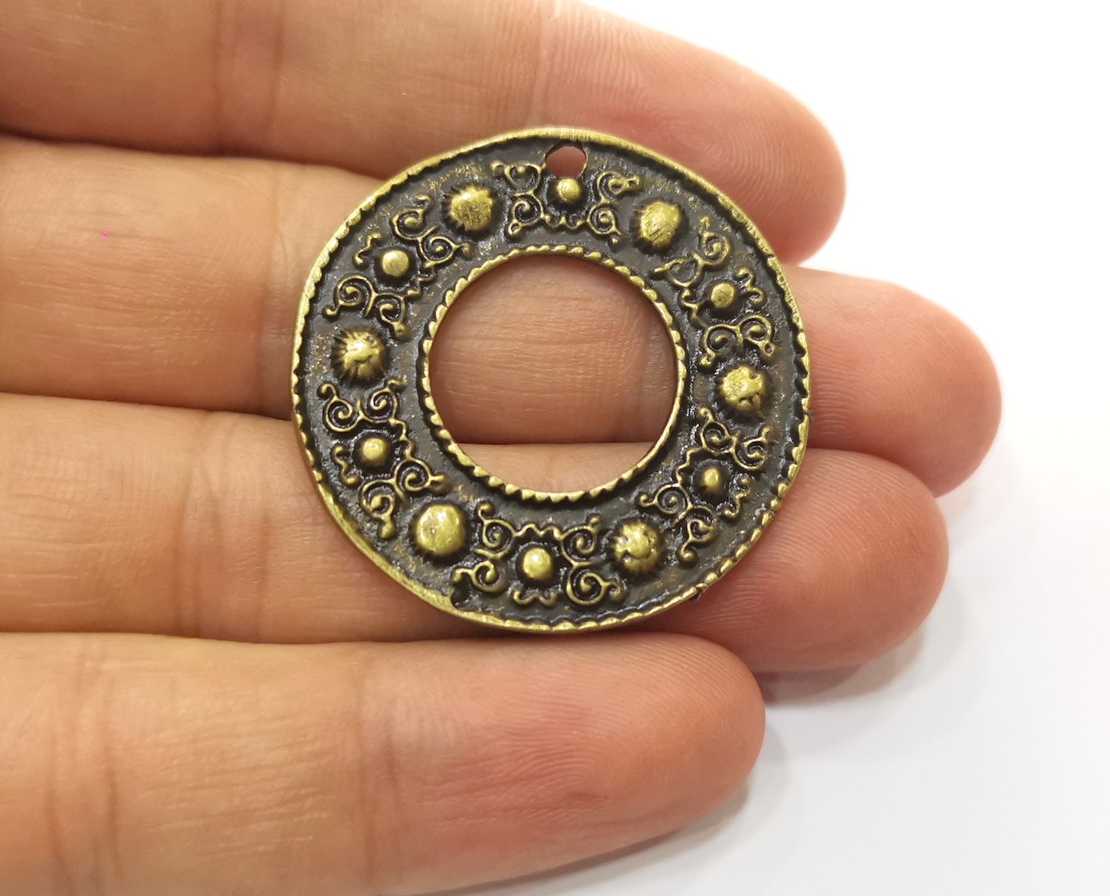 2 Antique Bronze Charms Antique Bronze Plated Charms (37mm) G18540 - Etsy