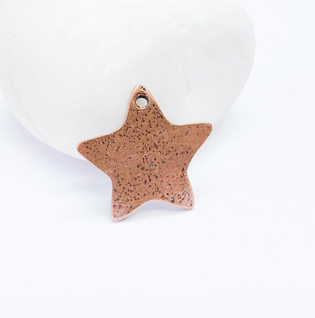 Star Charms, Boho Charms, Rustic Charms, Earring Charms, Copper Pendant ...