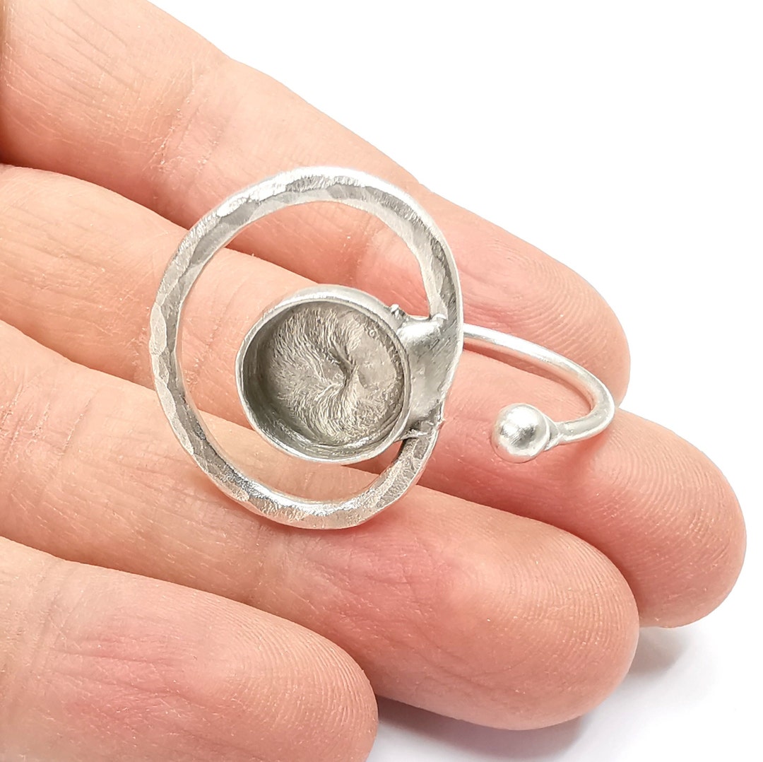 Ring Blank Setting, Cabochon Mounting, Adjustable Resin Ring Base ...