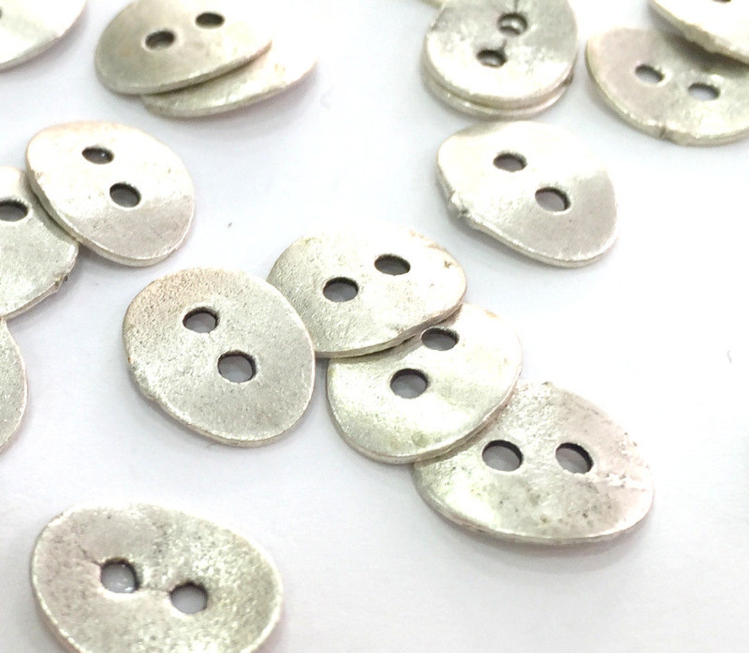 10 Pcs Antique Silver Plated Metal Connector With Two Holes 13x10 Mm ...