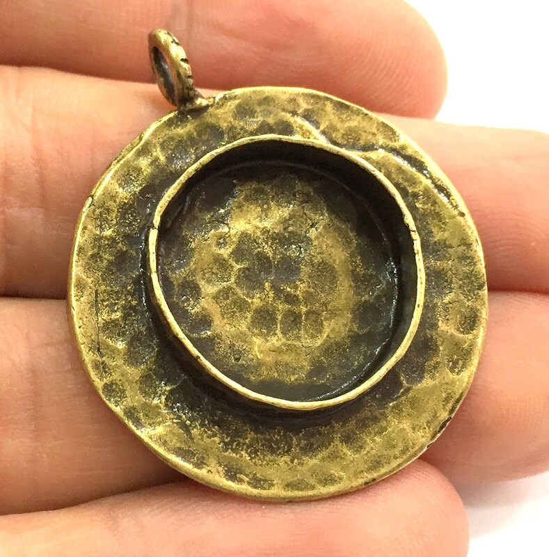 Antique Bronze Brass Blank 20mm Blank Mountings G5505 | Etsy