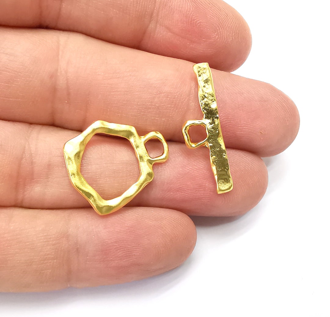 Gold Toggle Clasps Gold Plated Findings 23x18mm+28x8mm G34689 - Etsy