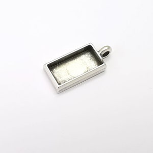 Rectangle Pendant Blanks, Resin Bezel Bases, Mosaic Mountings, Dry ...