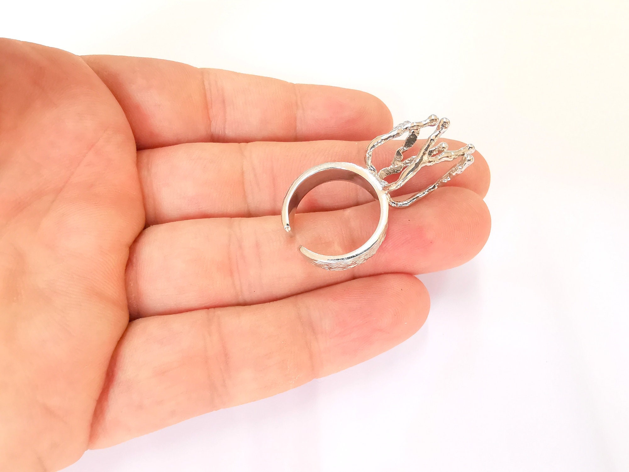 Claw Ring Sterling Silver Claw Ring Blank 925 Silver Ring - Etsy