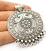 Silver Large Pendant Antique Silver Plated Pendant 78x62mm G17882 - Etsy