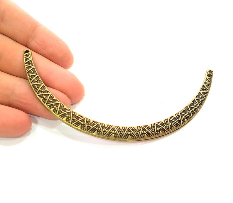 Antique Bronze Collar Pendant 110x8mm G8803 - Etsy