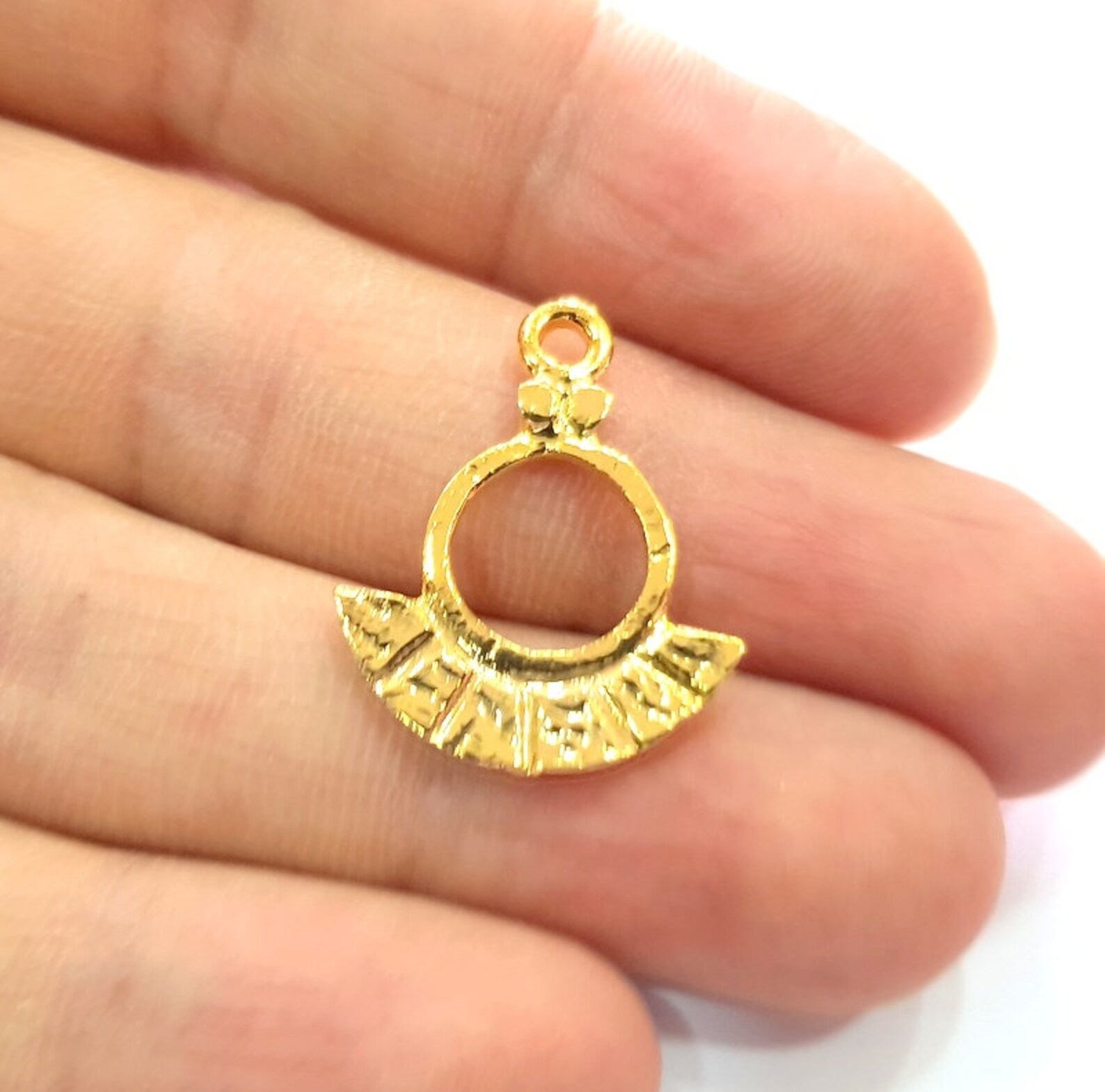 4 Gold Charm Gold Plated Charm Gold Plated Metal 25x20mm - Etsy