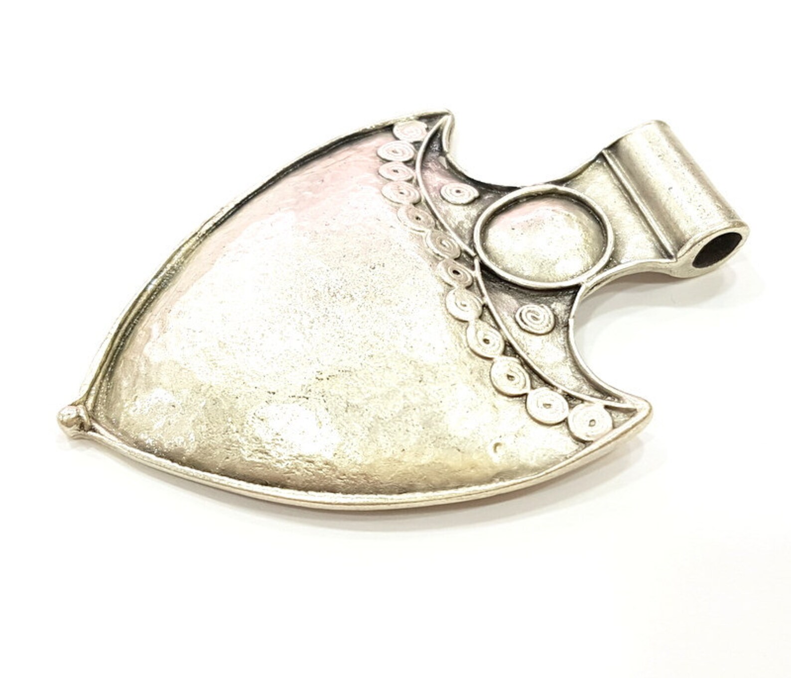 Antique Silver Tribal Pendants Ethnic Pendant (78x55mm) Antique Silver ...