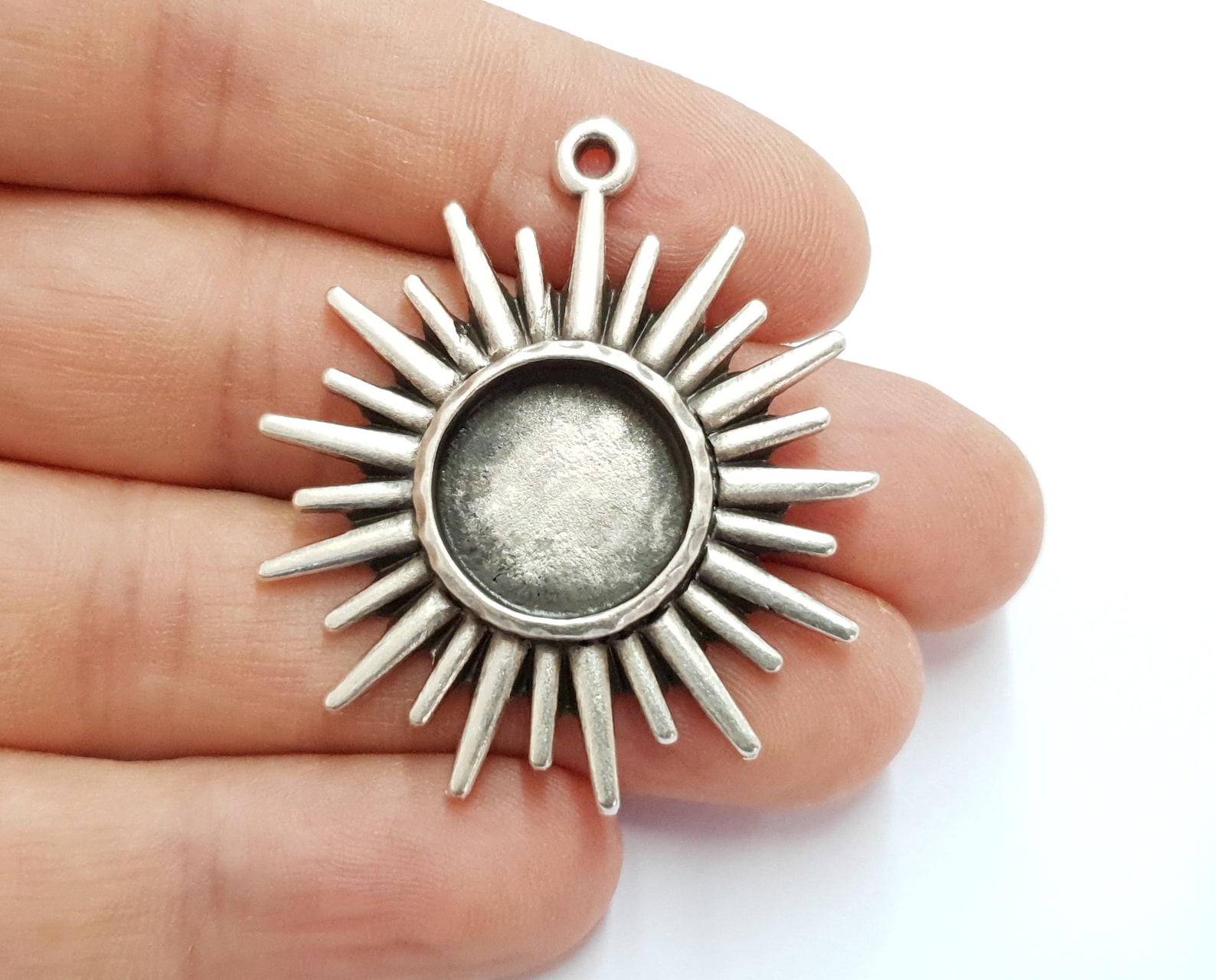 Sun Charms Blank Bezel Resin Bezel Mosaic Mountings Antique - Etsy