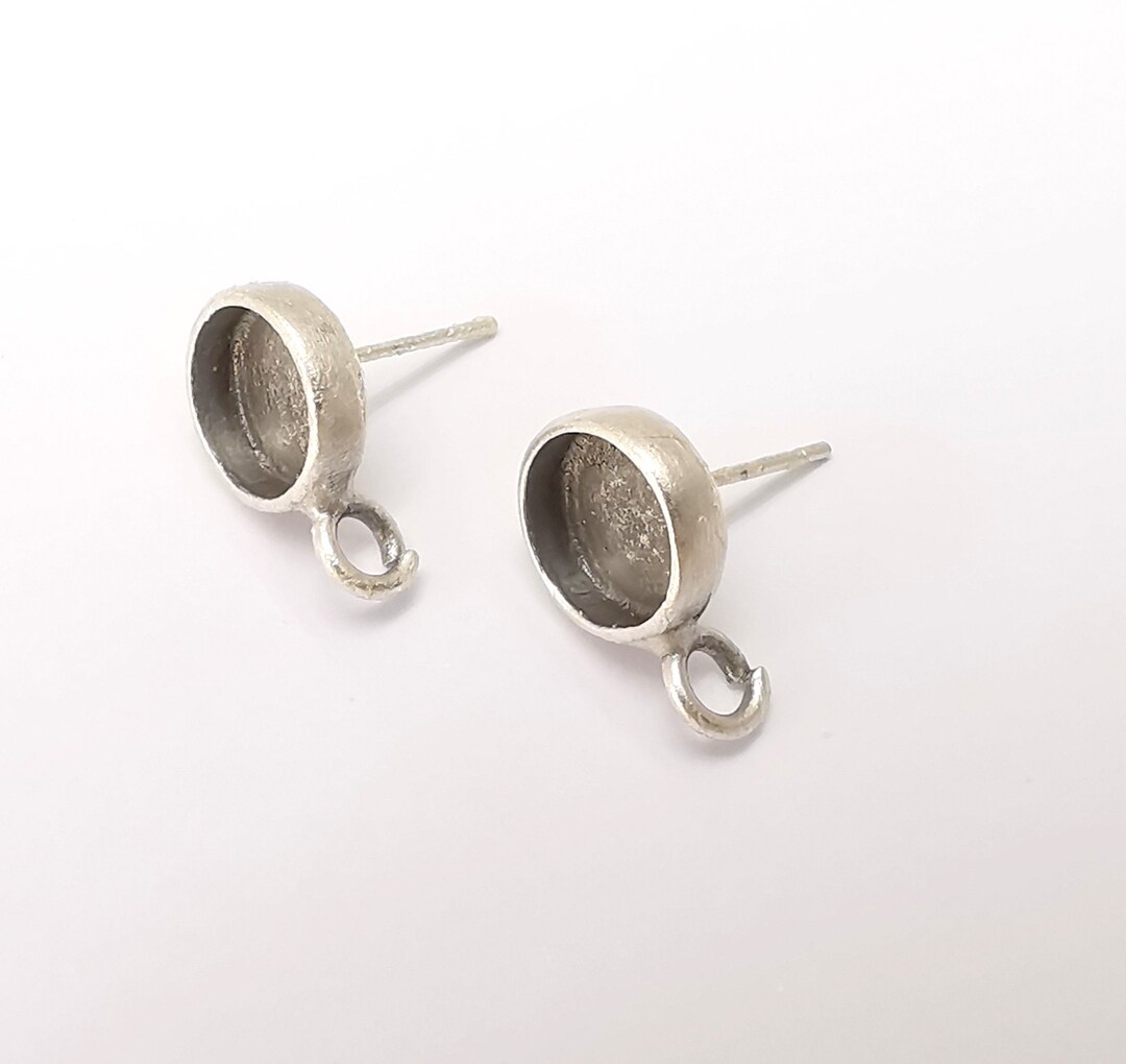 Earring Stud Base Blank With Loop, Earring Post, Ear Setting Resin ...