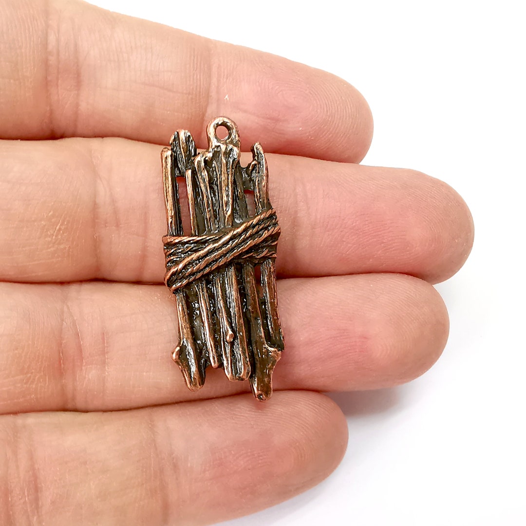 Copper Dangle Charms, Knot Charms, Rustic Charms, Earring Charms ...