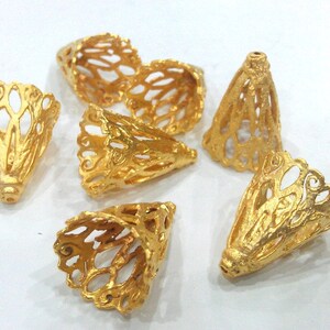 2 Gold Cone Gold Plated Cone Findings G9230 - Etsy
