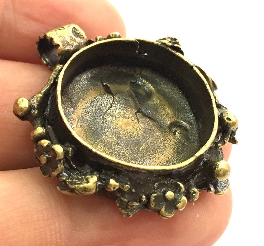 Antique Bronze Brass Blank (25mm Blank) , Mountings G5457 - Etsy