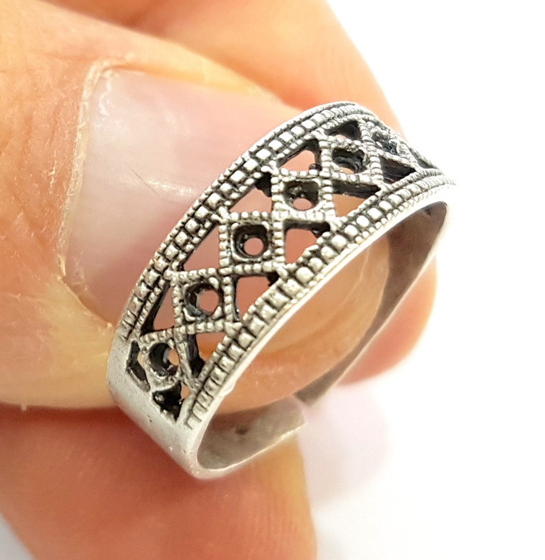 Silver Ring Blank Ring Settings Ring Bezel Base Cabochon Mountings ...