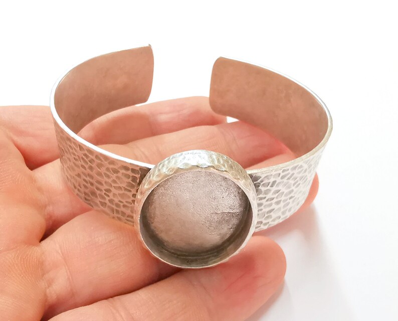 Bracelet Blank Resin Bangle Dry Flower inlay Blank Cuff Bezel | Etsy