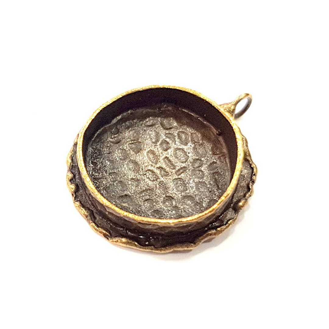 Antique Bronze Pendant Blank Inlay Blank Mosaic Blank Resin Blank Bezel ...