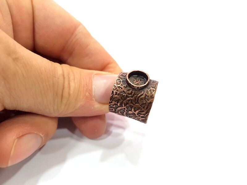 Copper Ring Settings Inlay Ring Blank Mosaic Ring Bezel Base - Etsy