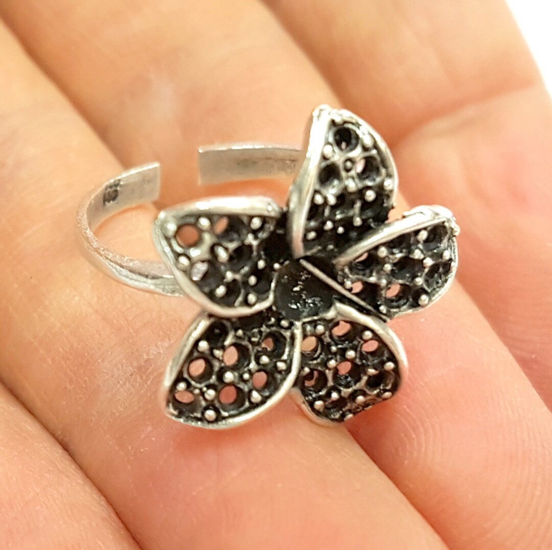 Silver Ring Blank Ring Settings Ring Bezel Base Cabochon Mountings ...