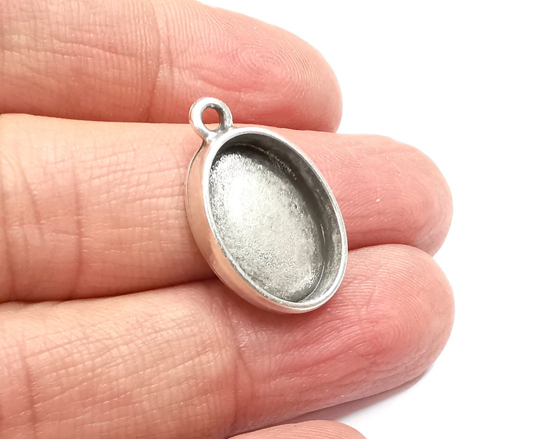 Oval Pendant Blanks, Resin Bezel Bases, Mosaic Mountings, Dry Flower ...