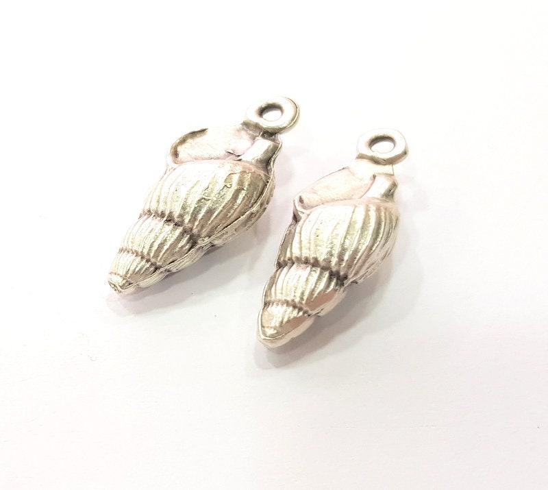 2 Oyster Charms Shell Charm Mussel Charms Sea Ocean Silver - Etsy Israel