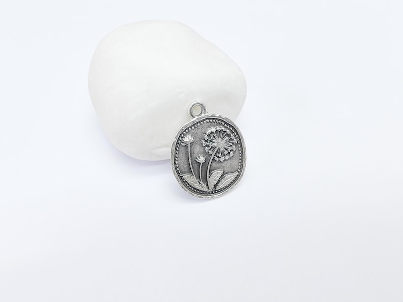 Dandelion Charms, Silver Flower Charms, Boho Charms, Earring Charms ...