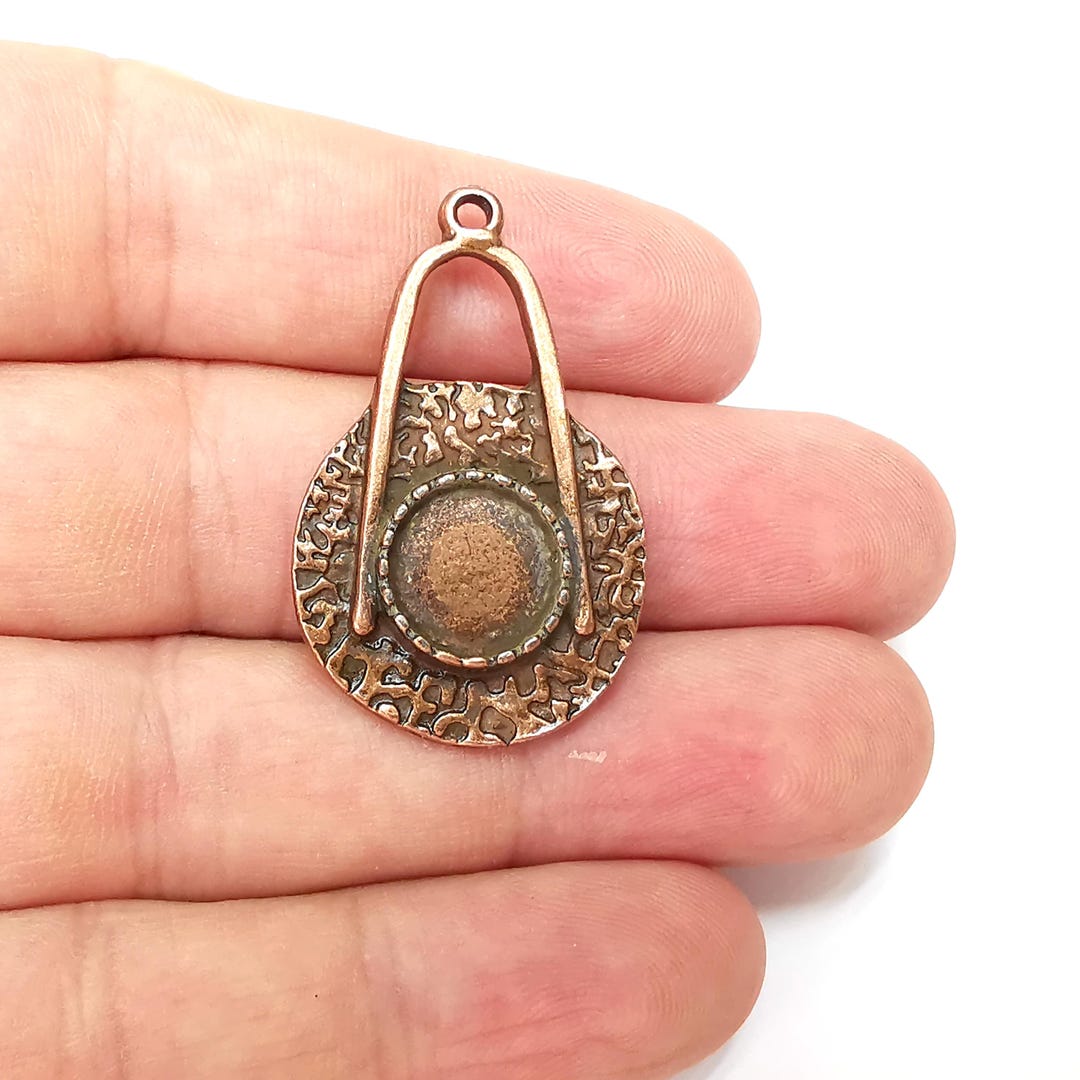 Copper Disc Charms, Blank Charms, Rustic Charms, Earring Charms, Copper ...