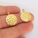 2 Gold Plated Stamping Base 24k Shiny Gold Hammered Tag Gold Plated ...