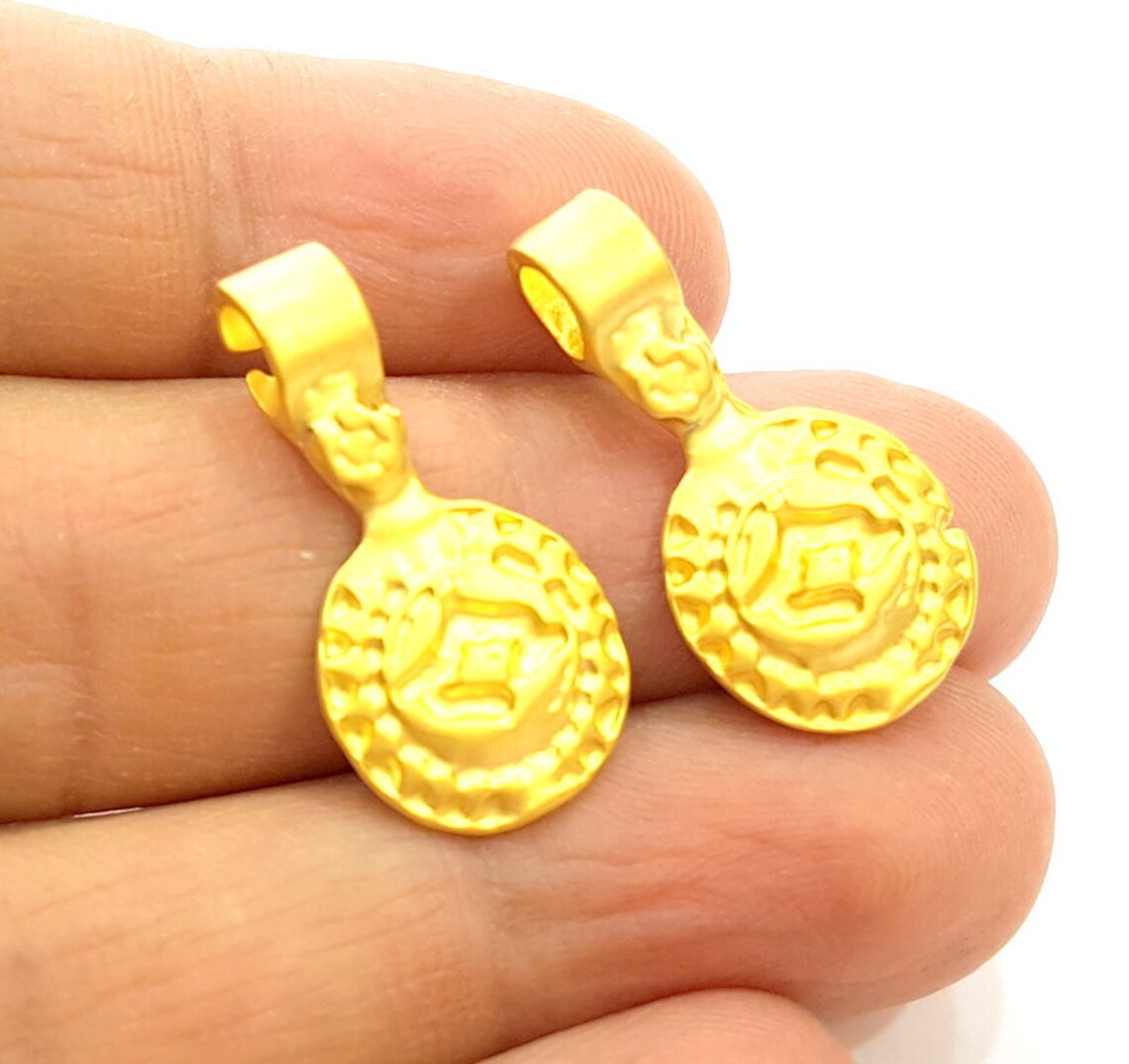 4 Gold Charm Gold Plated Charms (27x14mm) G6868 - Etsy