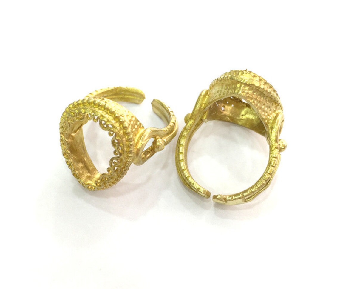 Raw Brass Ring Blank Ring Settings Ring Bezel Ring Base - Etsy