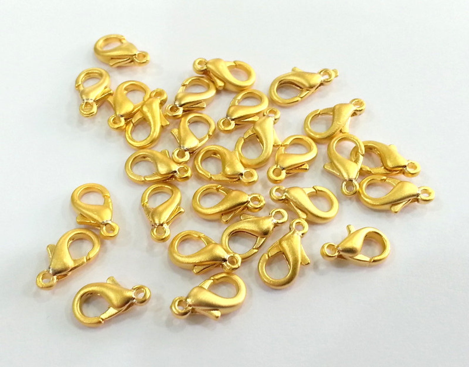 20 Gold Clasps Findings Lobster , Findings , 22kgold Plated 20 Pcs ...
