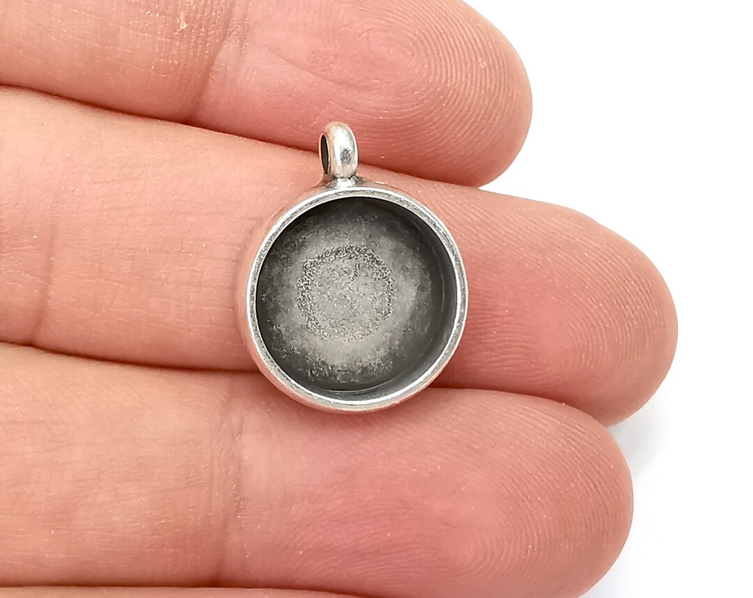 Round Pendant Blanks, Resin Bezel Bases, Mosaic Mountings, Dry Flower ...