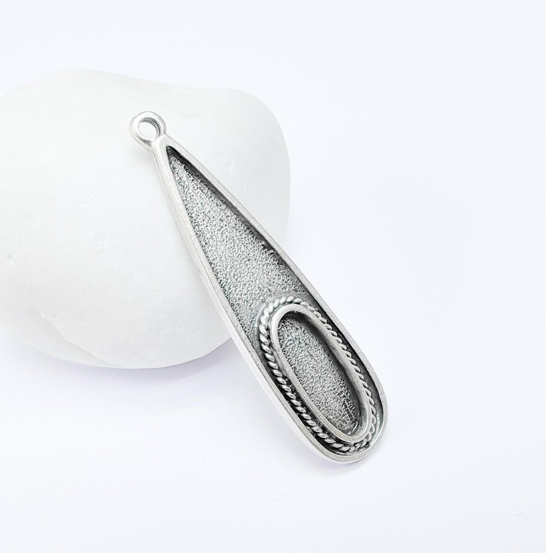 Silver Pendant Blank, Cabochon Bezel, Locket Base, Inlay Mounting,resin ...
