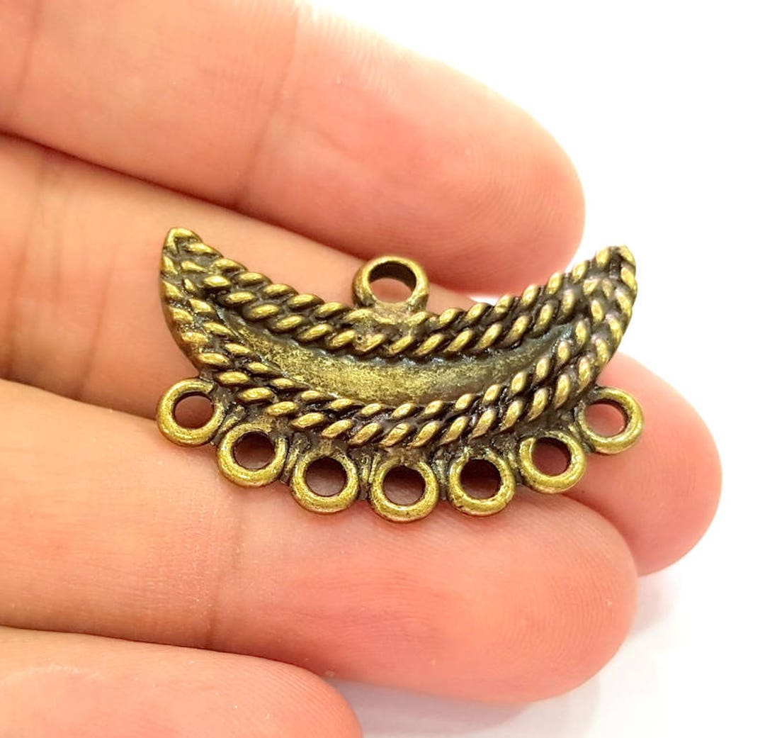 2 Antique Bronze Pendant Antique Bronze Connector (35x21mm) G8188 ...