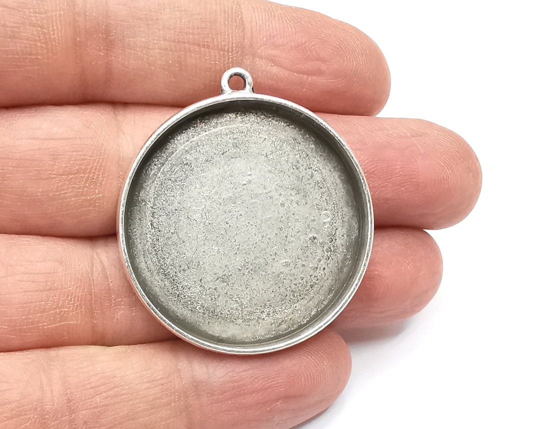 Round Pendant Blanks, Resin Bezel Bases, Mosaic Mountings, Dry Flower ...