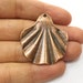 2 Copper Sea Shell Charms Antique Copper Plated Charms (42x38mm) G18490 ...