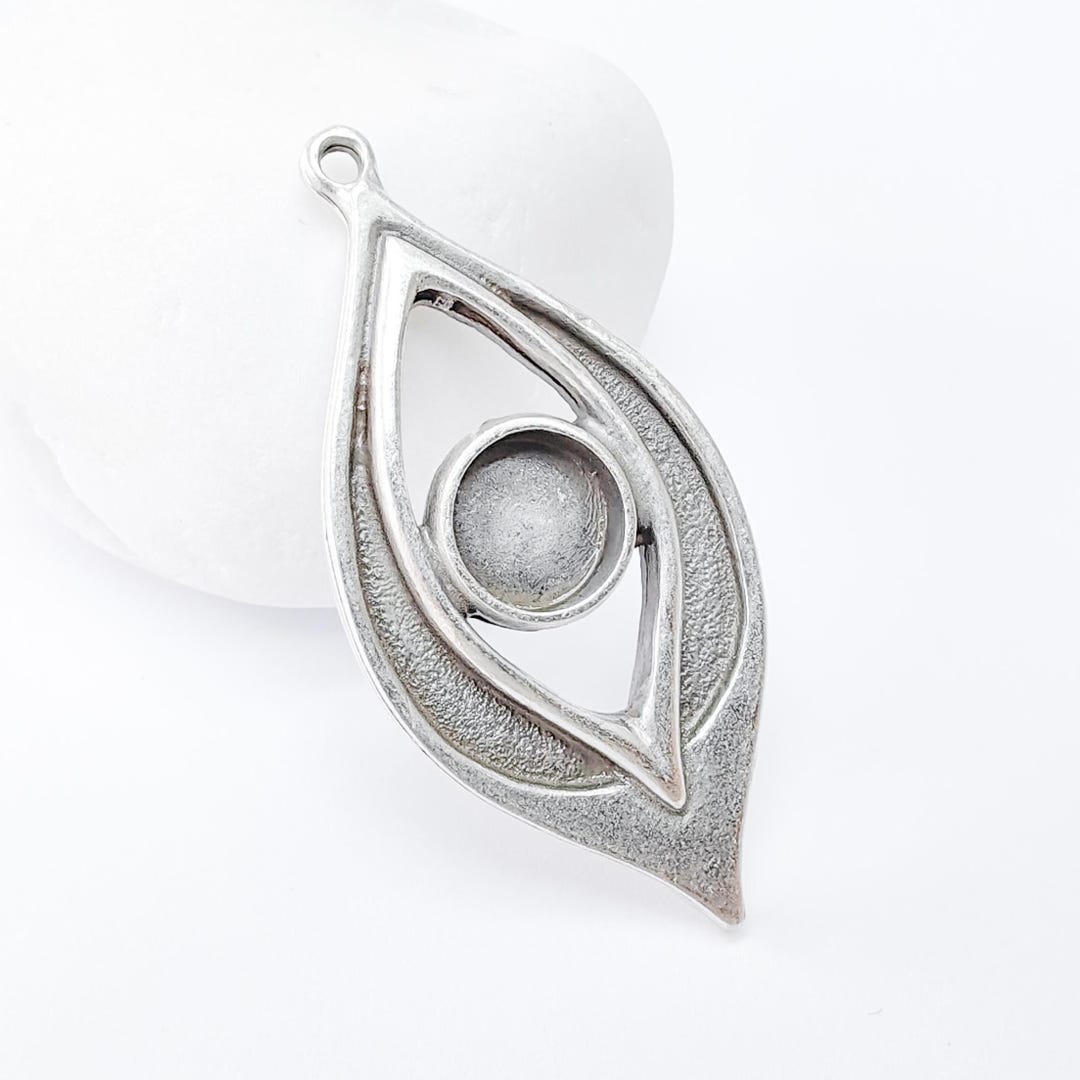 Bohemian Pendant Blank, Cabochon Bezel, Locket Base, Inlay Mounting ...