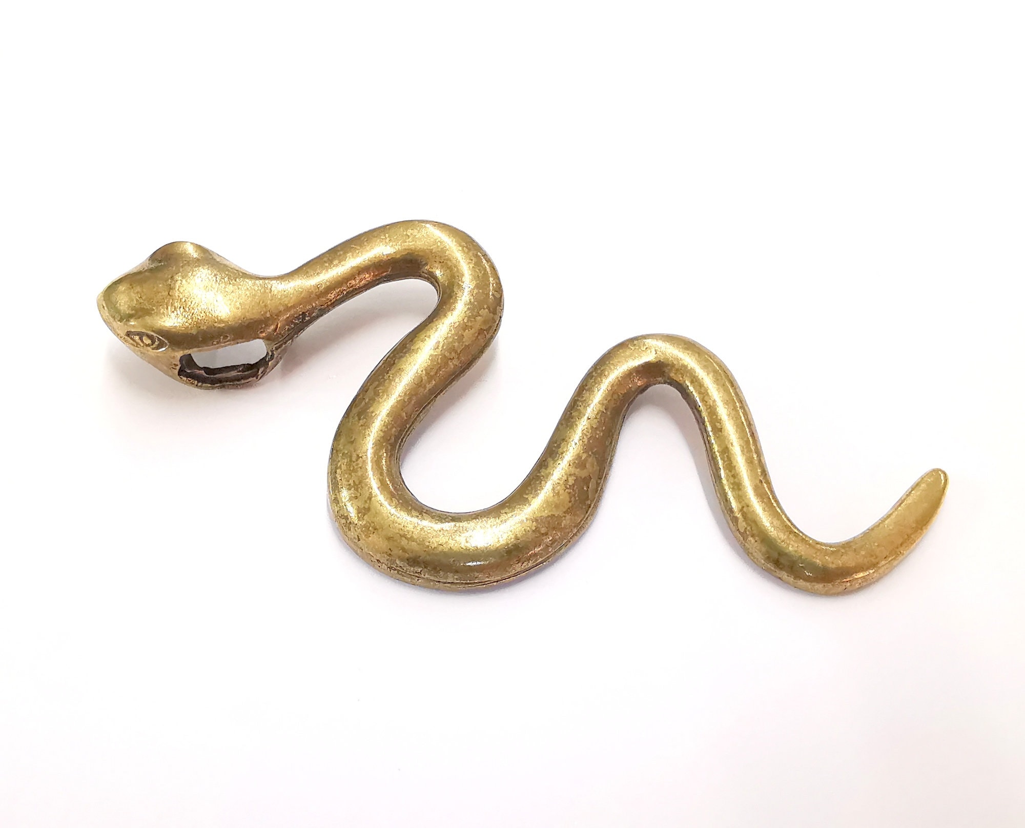 Snake Pendant Antique Bronze Plated Pendant ( 113x51mm ) G20342 - Etsy