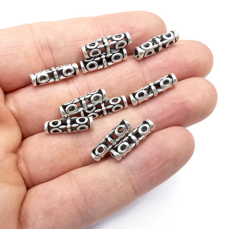 Silver Filigree Tube Bead - Etsy